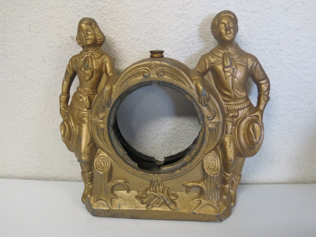 Metal Cowboy Clock Country Western Clock Holder - Etsy