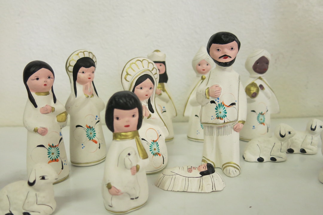 Mid Century Mexican Nativity Set Mexican Pottery Creche - Etsy