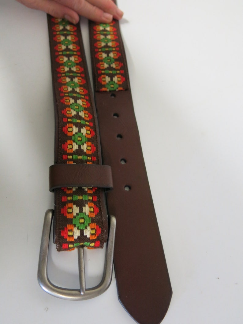 Mod Embroidered Belt Boho Hippie - Etsy