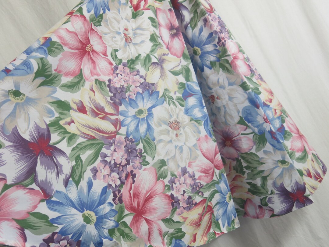 Round Floral Tablecloth Cotton Tablecloth 80" Summer - Etsy