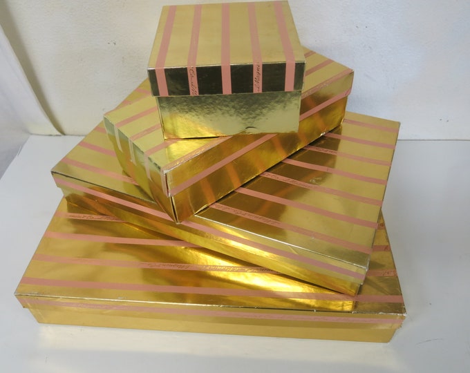 I Magnin Gift Boxes Department Store Box Vintage Gift Box Christmas Set ...