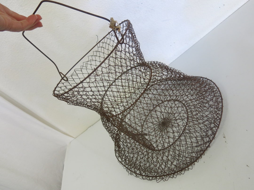 Vintage Wire Fish Basket Minnow Basket Fisherman - Etsy