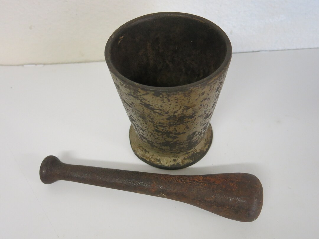 Mortar & Pestle Gold Mining Antique Large Cast Iron - Etsy