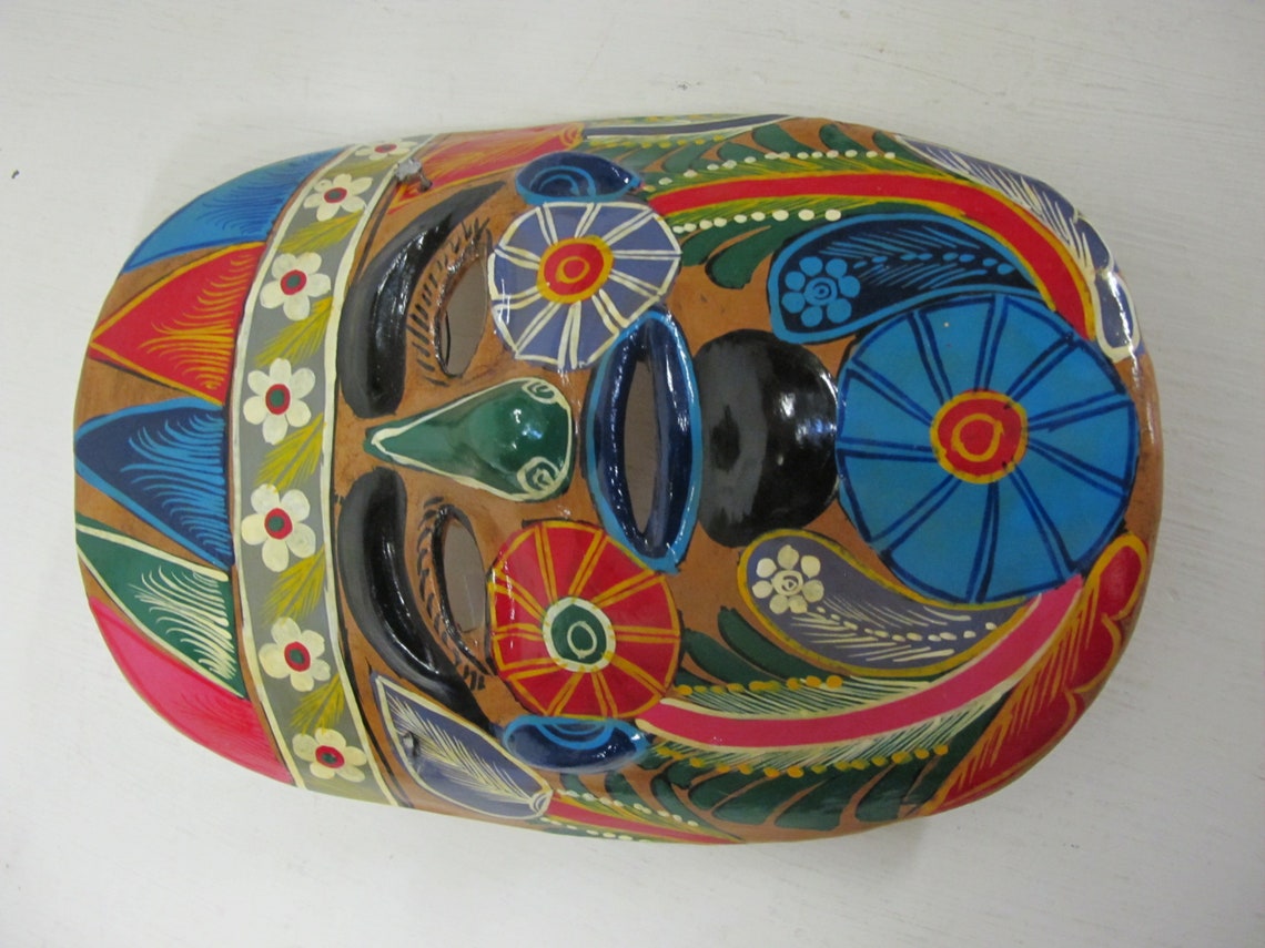 Mexican Pottery Mask Toltec Aztec Mayan Inca Mask Tribal - Etsy