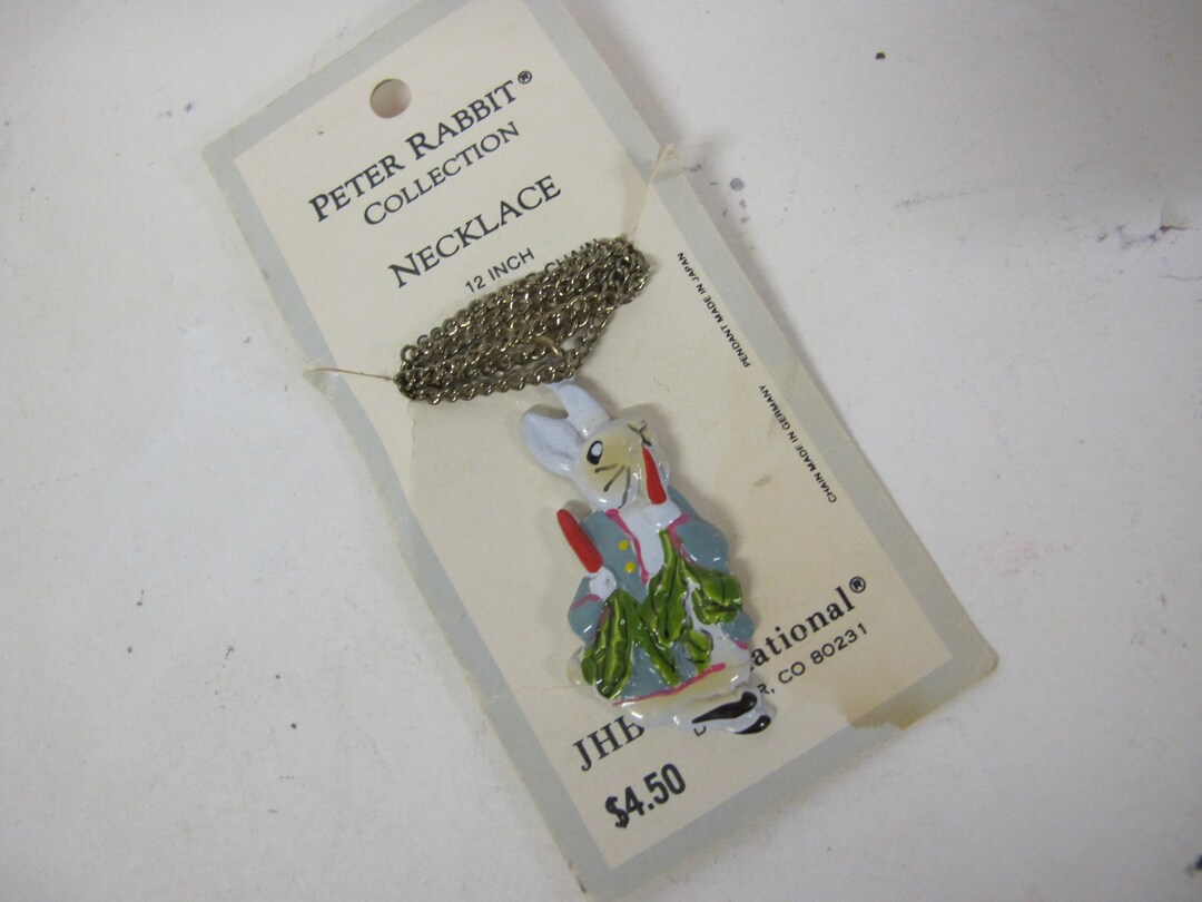 Beatrix Potter Peter Rabbit Necklace 1976 Gold Plated Chain - Etsy