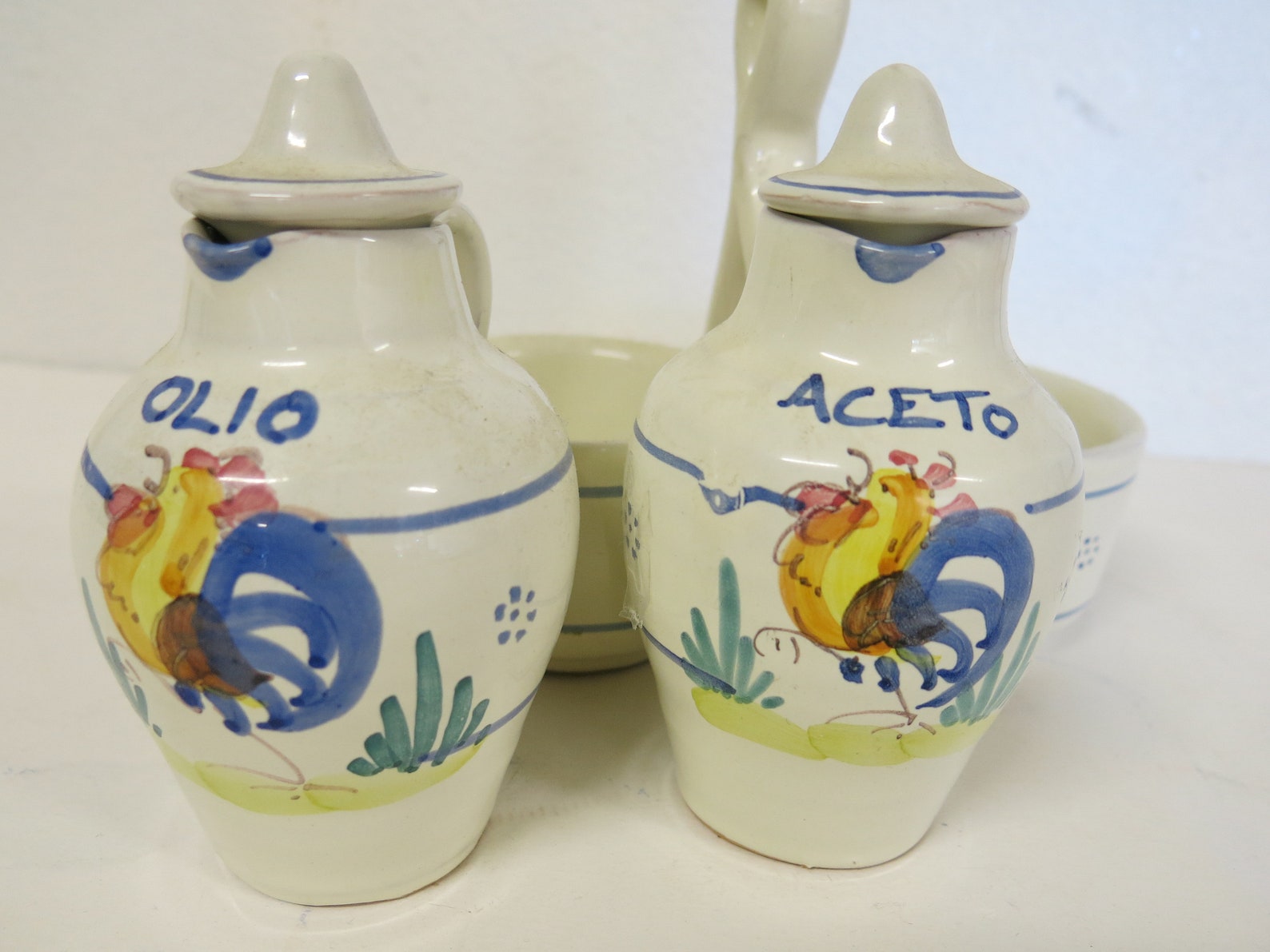 Italian Pottery Cruet Set Deruta Pottery Tuscan Pottery - Etsy