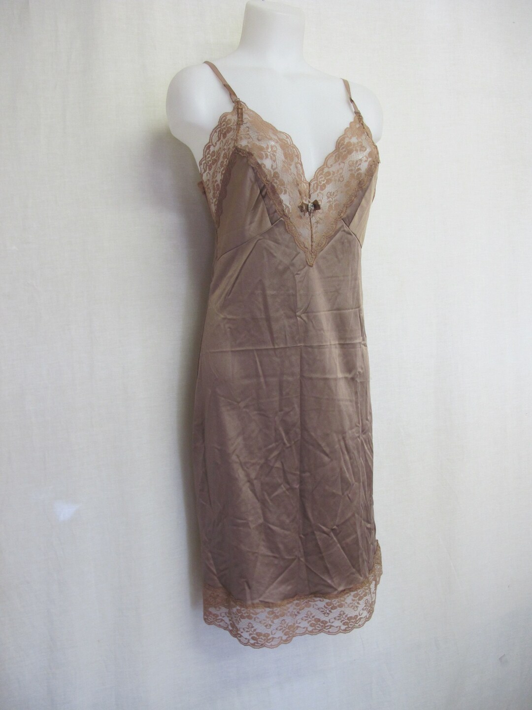 Mad Men Slip 1960s Slip Mocha Latte Pin up Slip 36B - Etsy