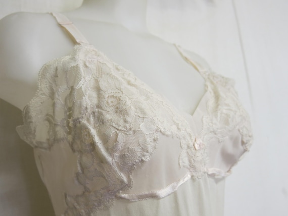 White Lace Slip 1950 Slip Pin up Slip Mad Men Slip Sm… - Gem