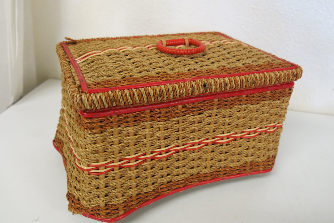 Vintage Sewing Basket Antique Basket Sewing Basket - Etsy
