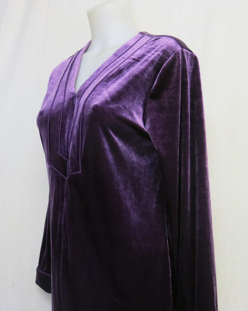 Velvet Robe Front Zip Robe SMALL Plush Kaftan Oscar De La Renta ...