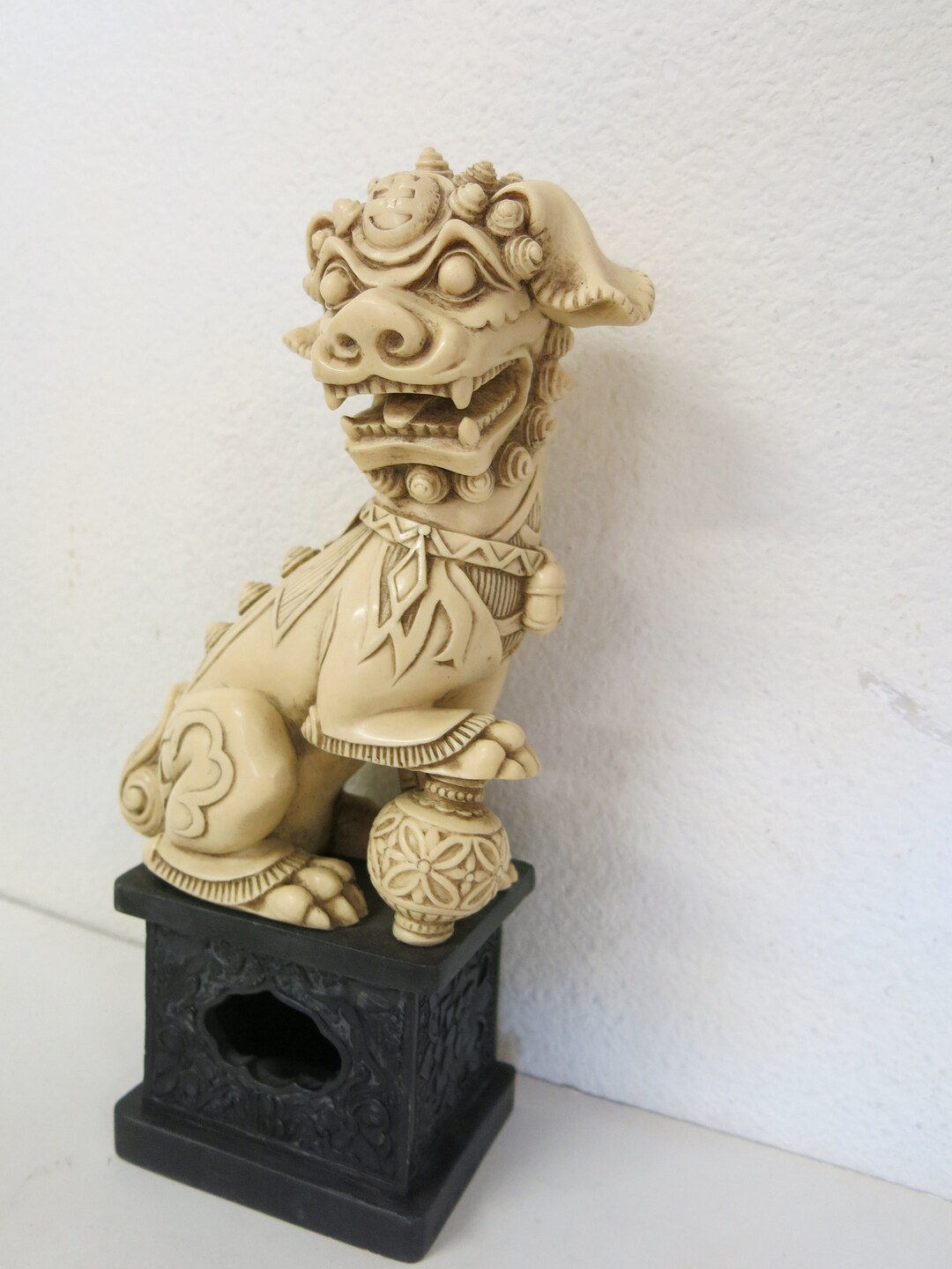 Foo Dog Temple Guardian Lion Bookend Made in Italy Alabaster Resin - Etsy