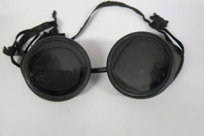 Vintage Safety Goggles Glasses 1920 Round Sunglasses Motorcycle ...