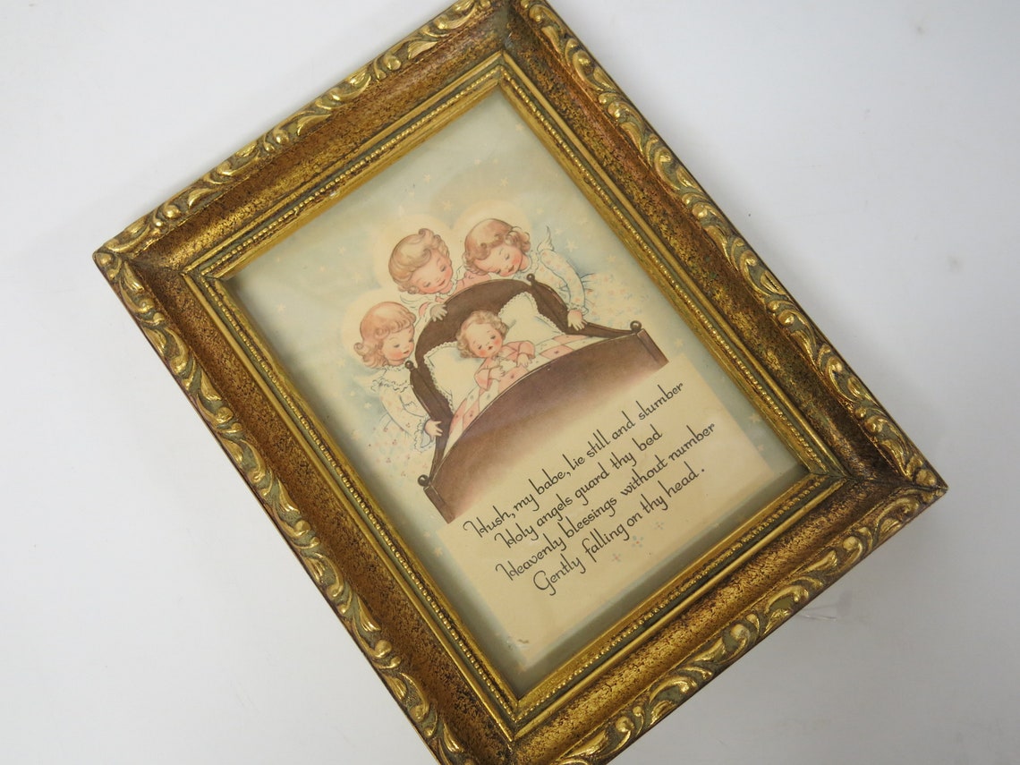 Antique Child's Prayer Guardian Angel Framed Prayer for - Etsy