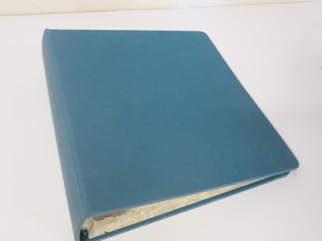 Blue Cloth Canvas Binder 3 Ring Binder Vintage - Etsy
