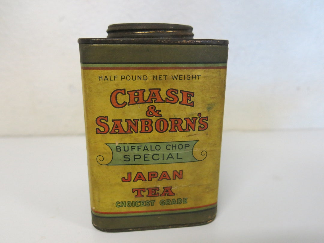 Chase and Sanborn's Tea Canister 1930's Buffalo Chop Special Japan Tea ...