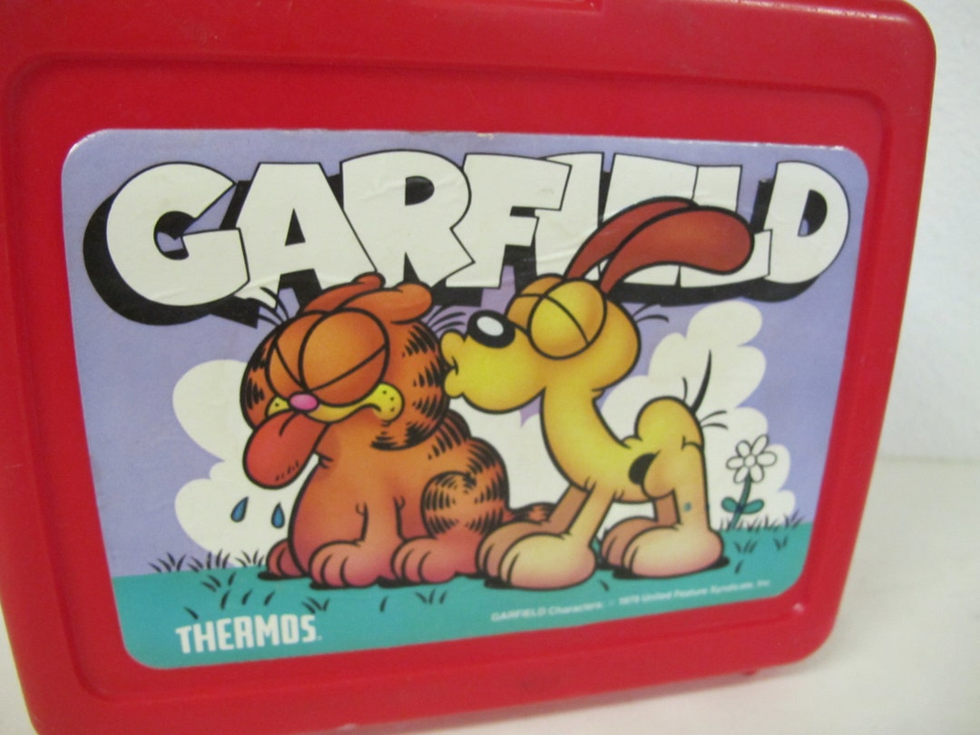 Garfield Lunch Box Plastic - Etsy