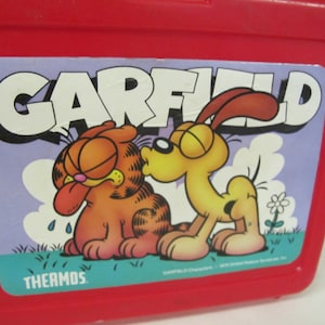 Garfield Lunch Box Plastic - Etsy