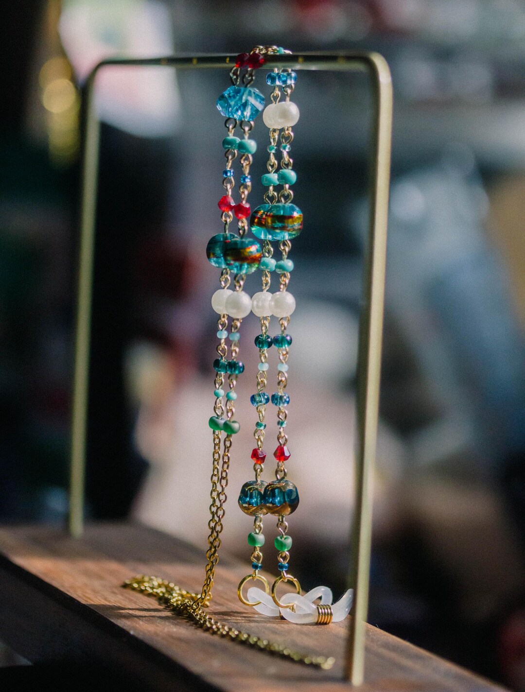 Mermaid Glasses Chain: Oceancore Beaded Sunglasses & Mask Chain - Etsy