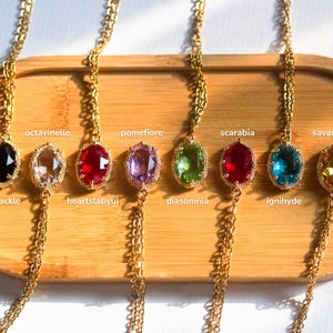 Twisted Wonderland Dorm Gem Necklaces | TWST | Magestone | Glass ...