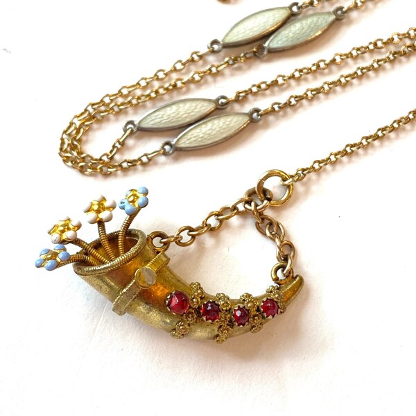 Antique Enamel Watch Chain - Etsy