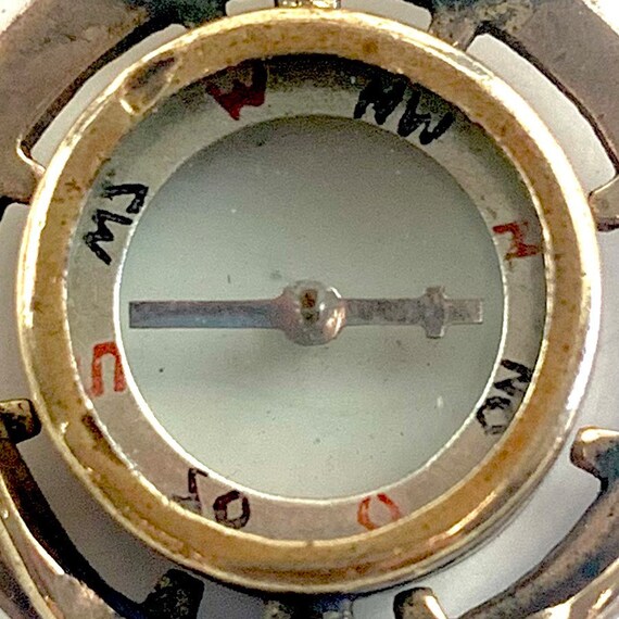 Vintage Compass Pocket Watch Fob Victorian Boat Wheel… - Gem