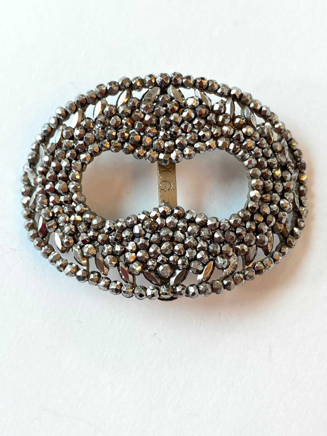 Antique French Cut Steel Shoe Buckle Pair Victorian Silver - Etsy