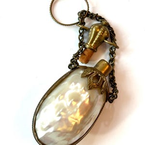 Antique Victorian Mother of Pearl Perfume Bottle Vintage MOP Shell ...