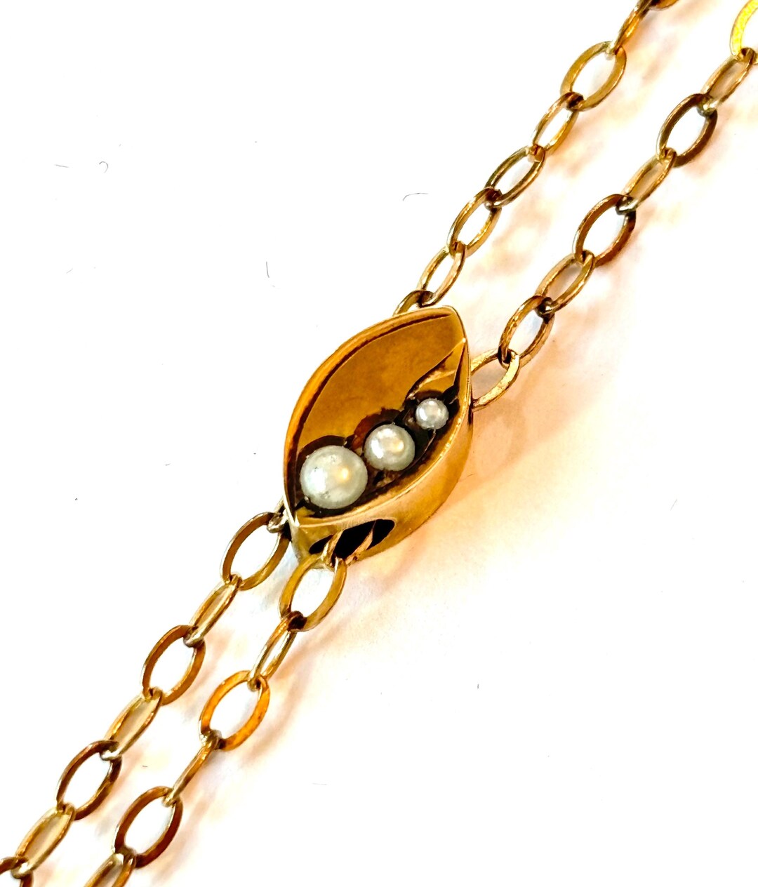 Vintage Victorian Slide Chain Necklace Antique Lorgnette Gold Filled ...