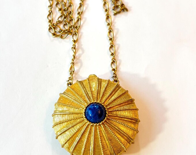 Vintage Estee Lauder Solid Perfume Necklace Youth Dew Compact Empire ...