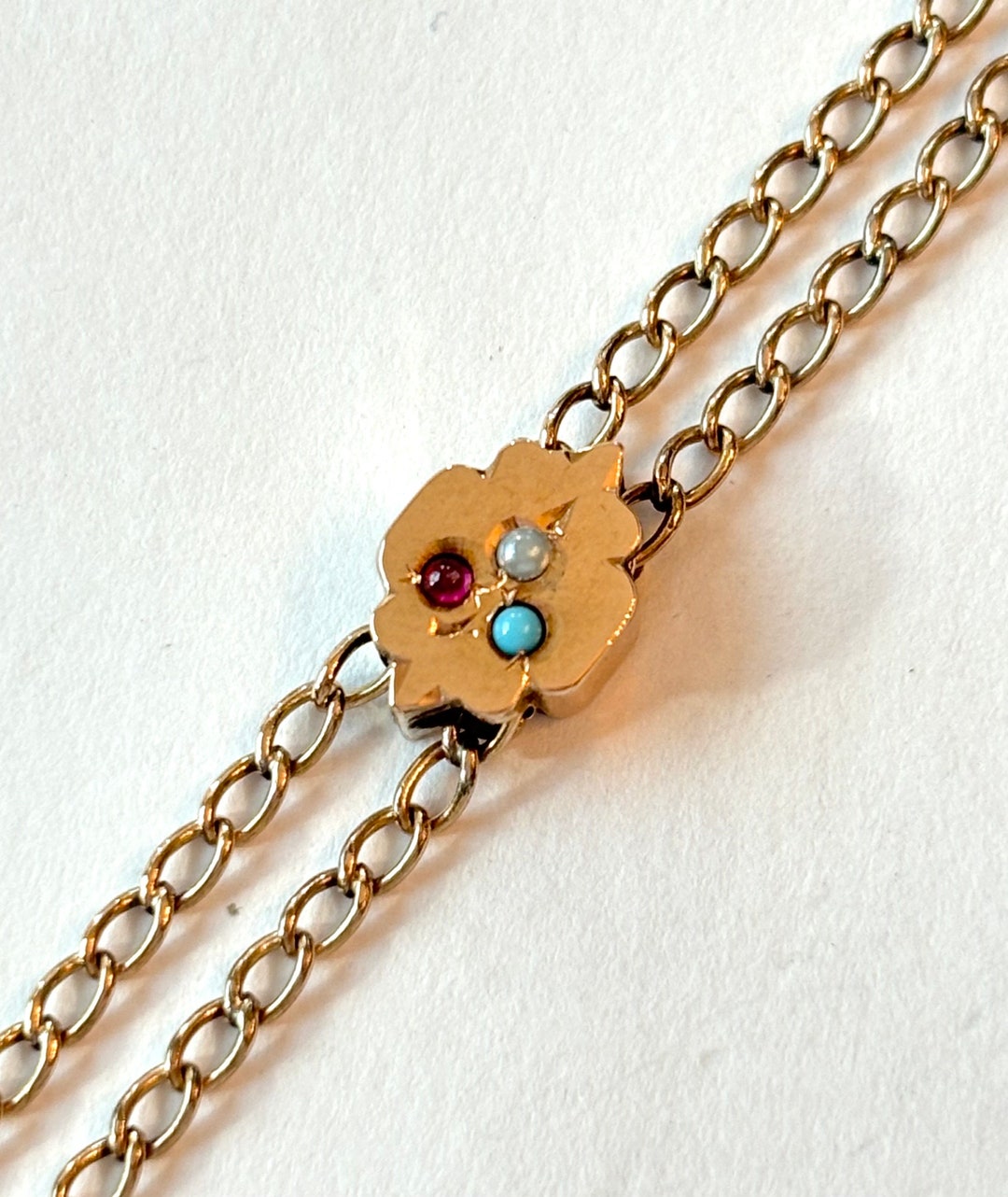 Vintage Slide Chain Necklace Victorian Gold Filled Lorgnette Pocket ...