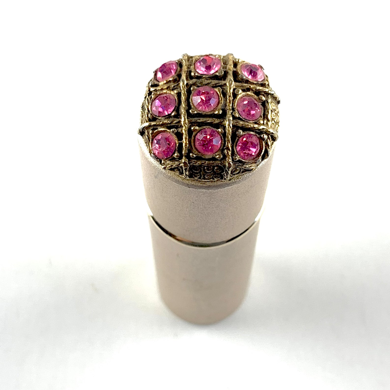 Vintage Commercial Perfume Bottle Pink Rhinestones Jeweled - Etsy