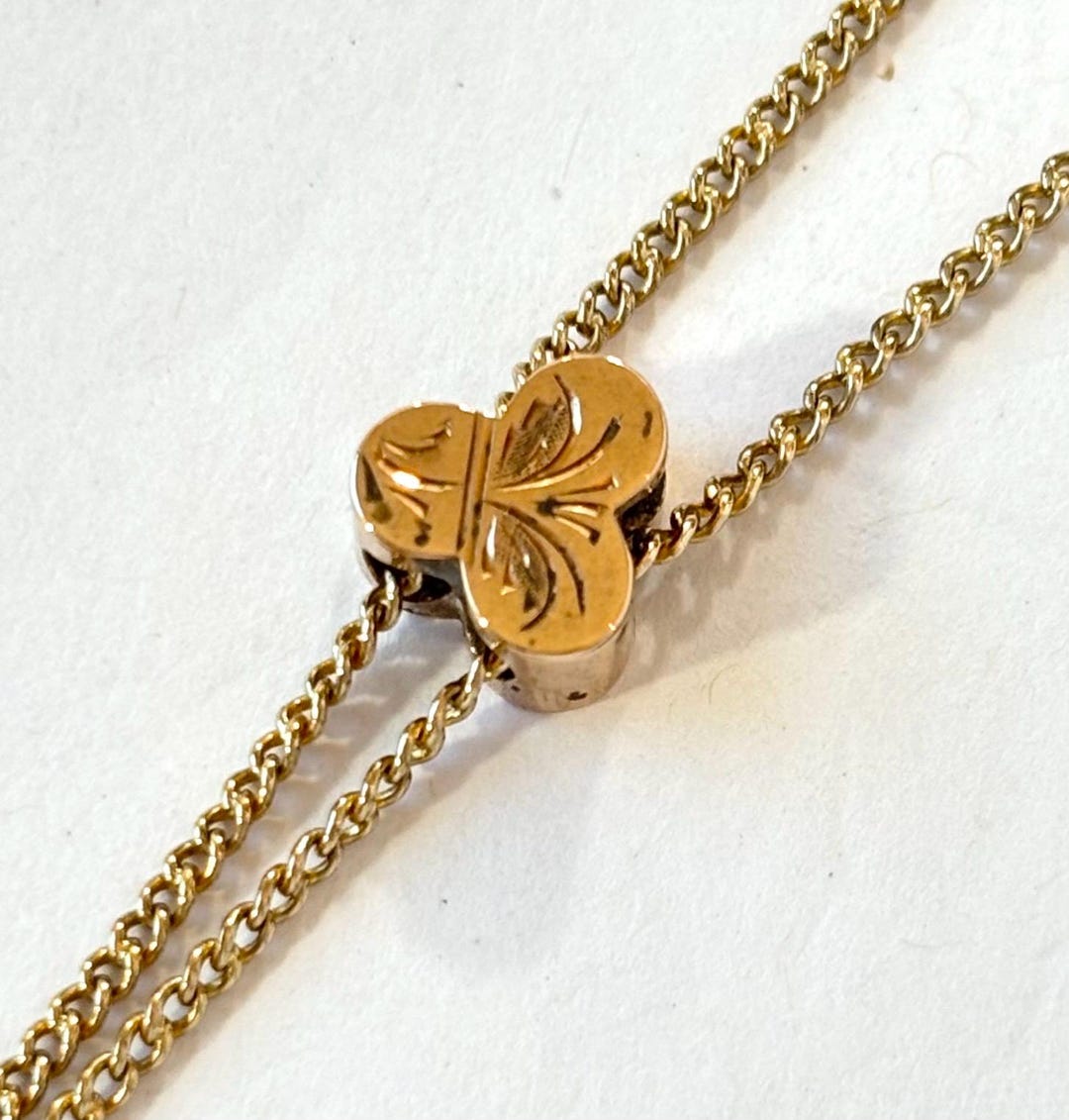 Vintage Slide Chain Necklace Antique Victorian Lorgnette Gold Filled ...