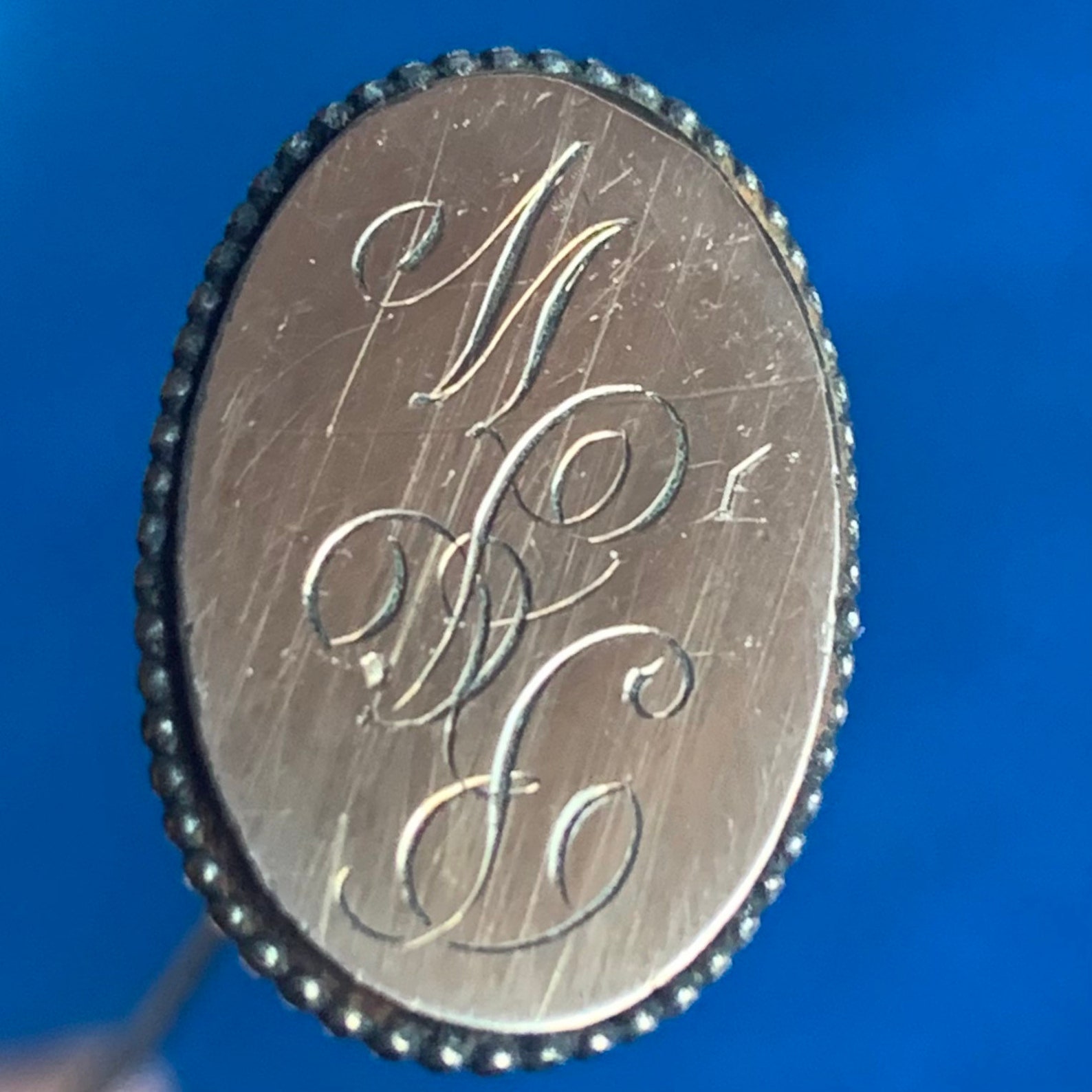 Antique Victorian Gold Filled Hat Pin Vintage 8 Long Edwardian Monogram ...