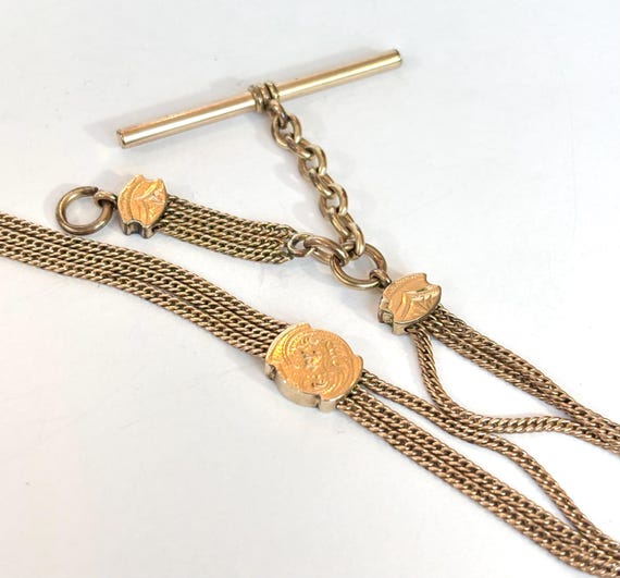Antique Victorian Gold Filled Pocket Watch SLIDE Chai… - Gem