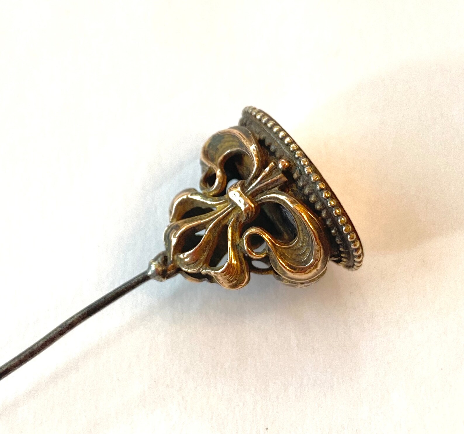 Antique Victorian Gold Filled Hat Pin Vintage 8 Long Edwardian Monogram ...