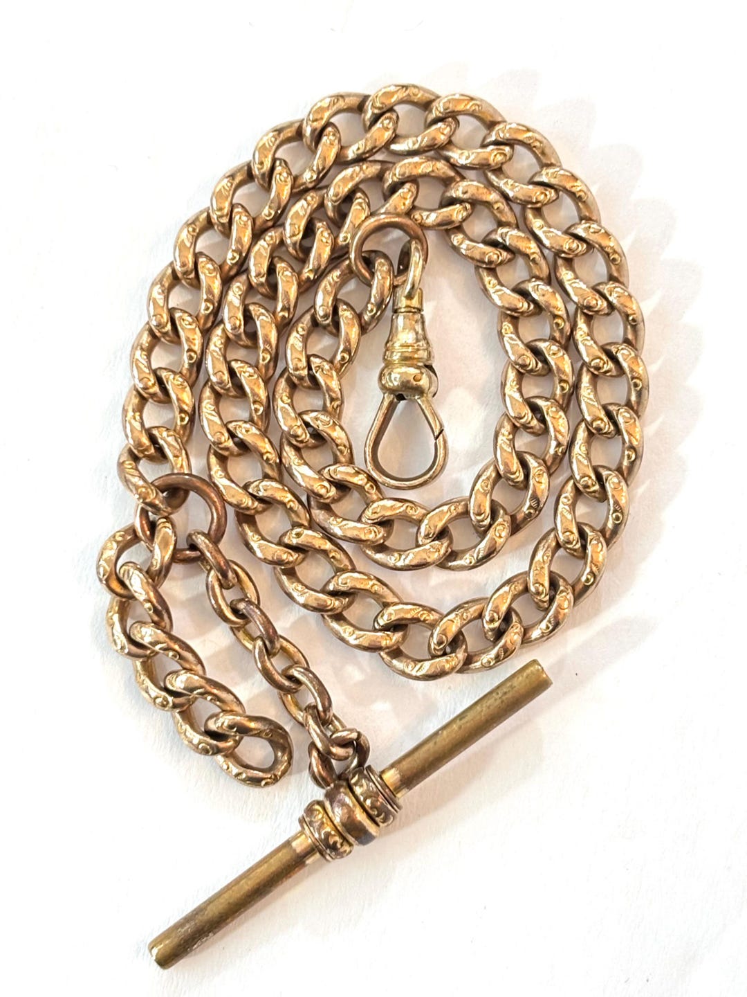 Antique Victorian Pocket Watch Chain for Fob Gold Filled 13 Embossed ...