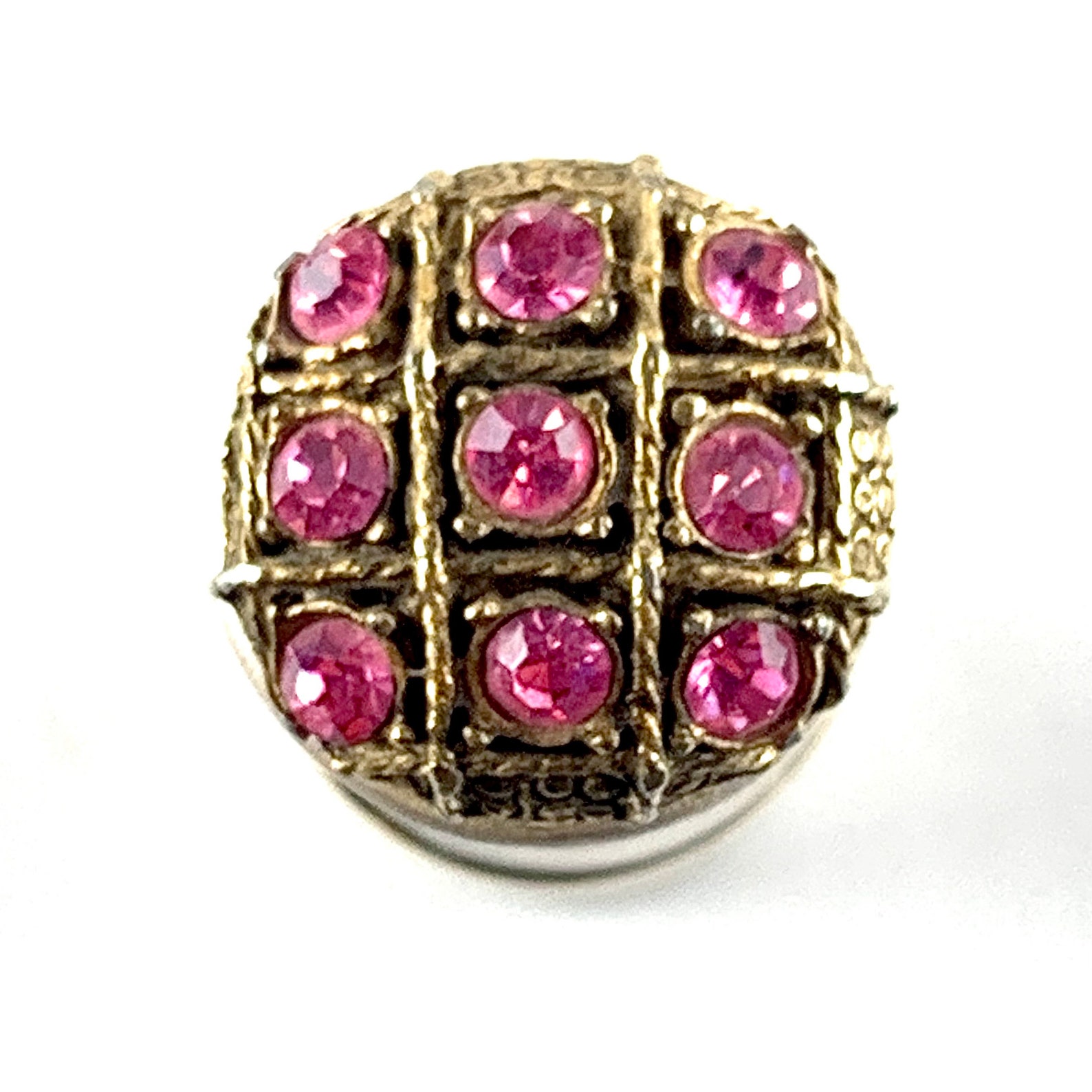 Vintage Commercial Perfume Bottle Pink Rhinestones Jeweled - Etsy