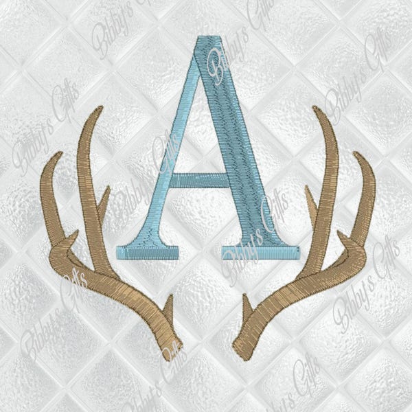 Deer Antler Monogram - Etsy