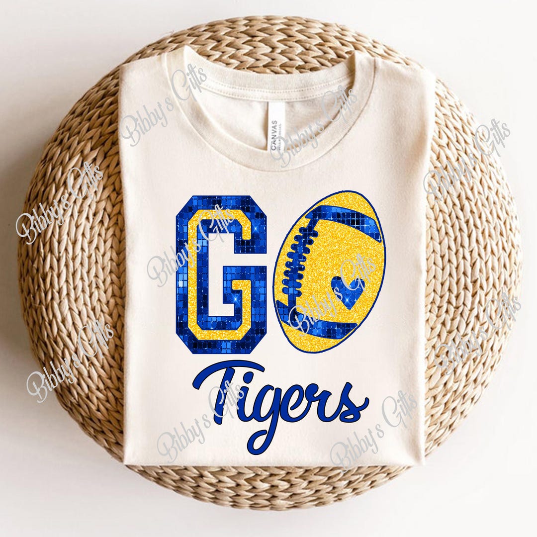 Go-blue & Gold Football-digital Download-sublimation-shirt-sports ...