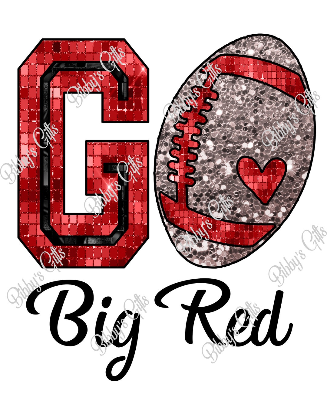 GO Big Red-football-digital Download-sublimation-shirt-sports-football-team-school-family-game ...