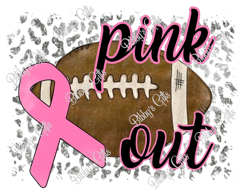 Pink Out-football-png-digital Download-sublimation-cancer - Etsy