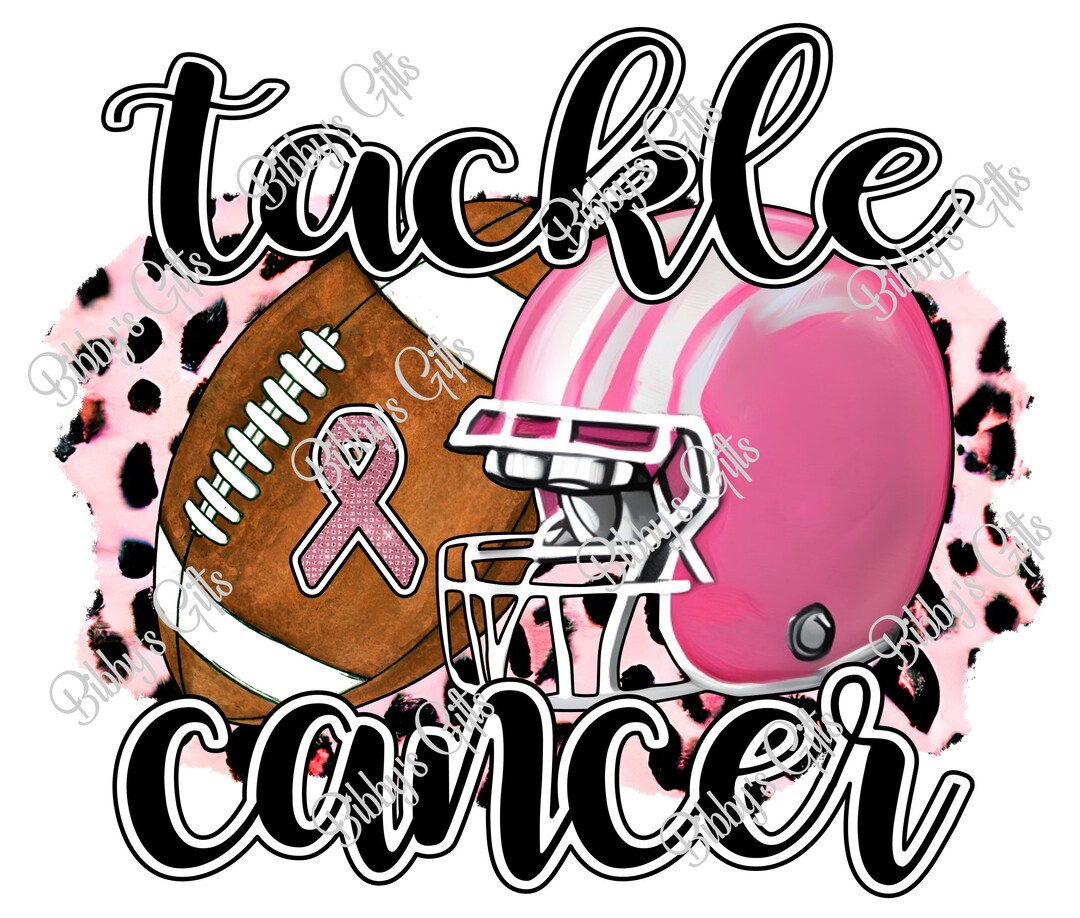 Tackle Cancer-helmet-october-png-digital Download-sublimation-leopard ...