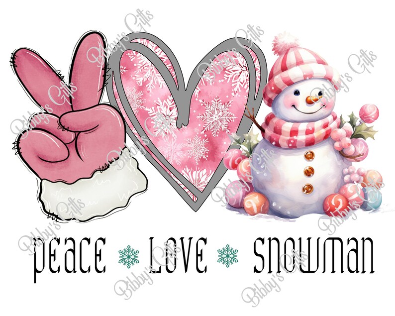 Peace Love Snowman-png-digital Download-sublimation-shirt-ladies-snow ...