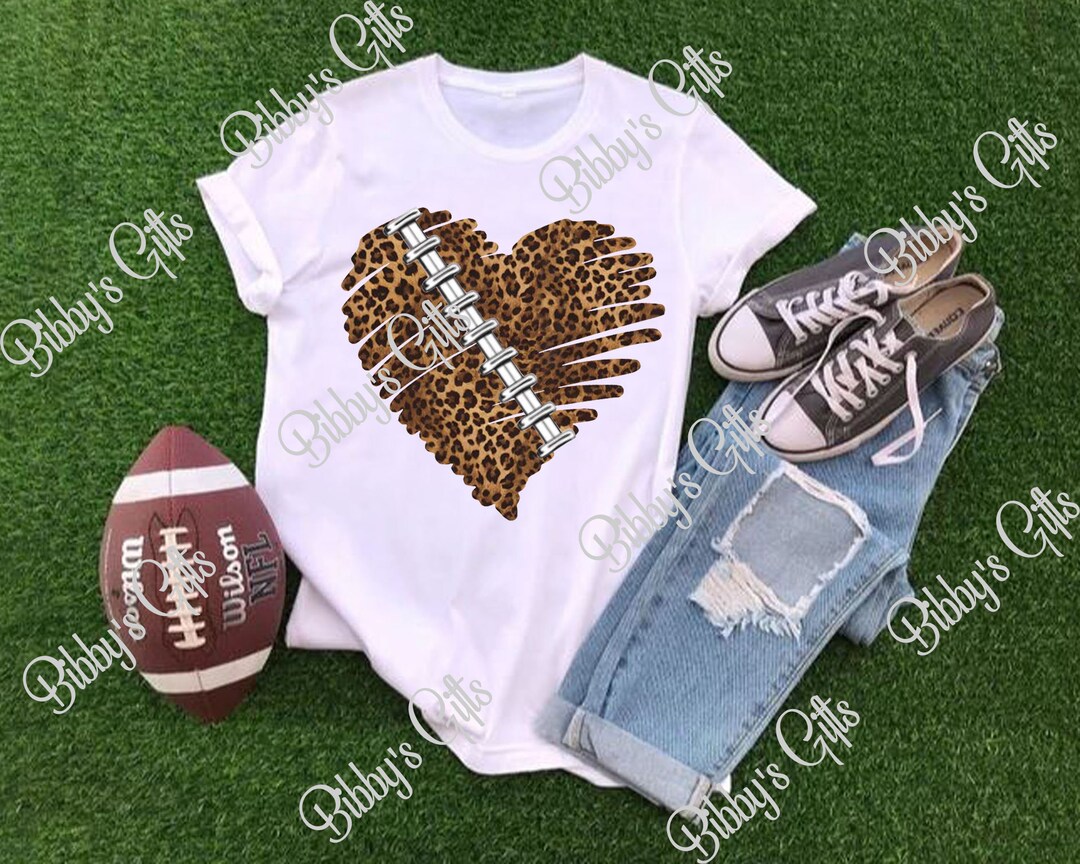 Leopard Heart-football Laces-png-digital Download-sublimation-sports ...