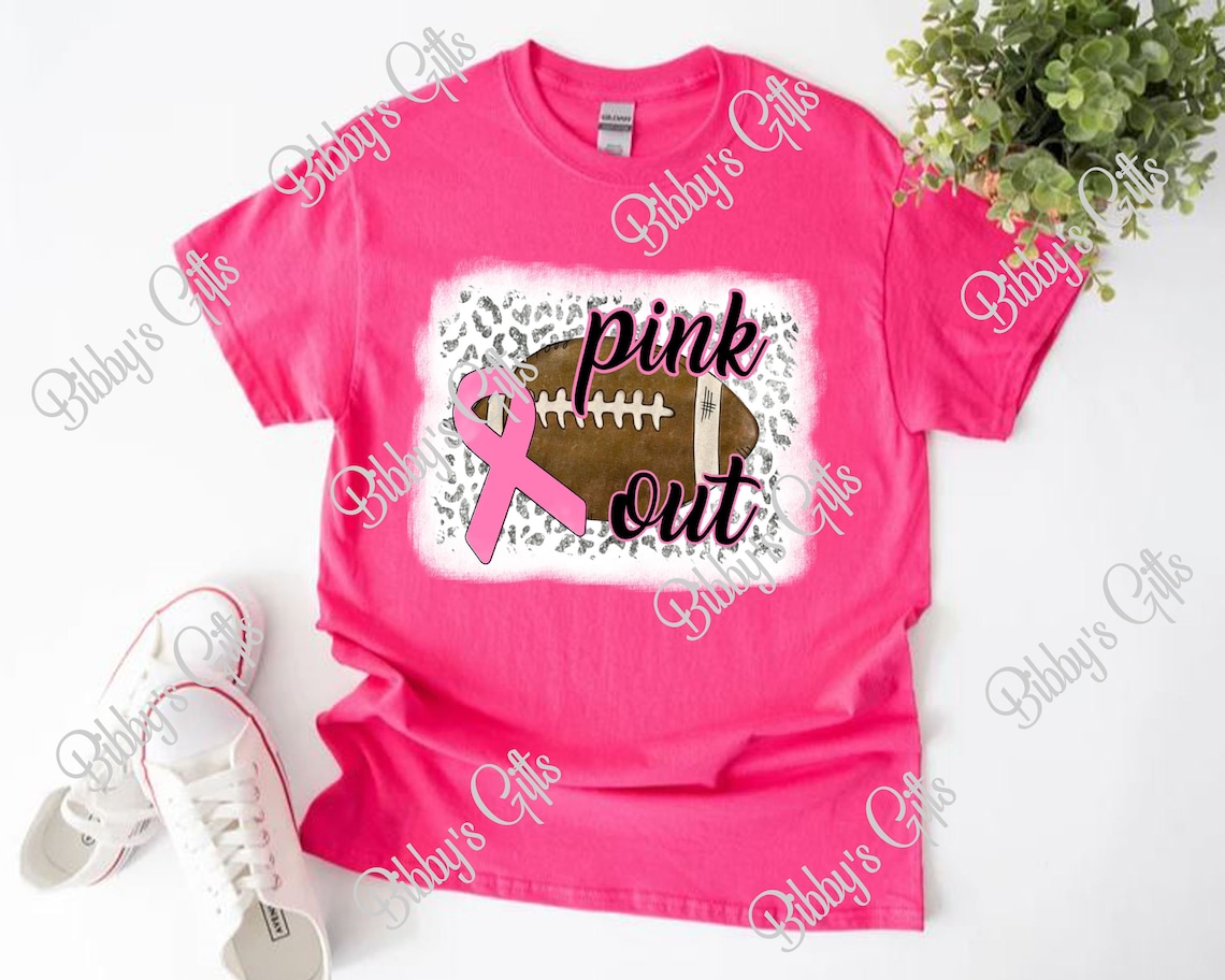 Pink Out-football-png-digital Download-sublimation-cancer - Etsy
