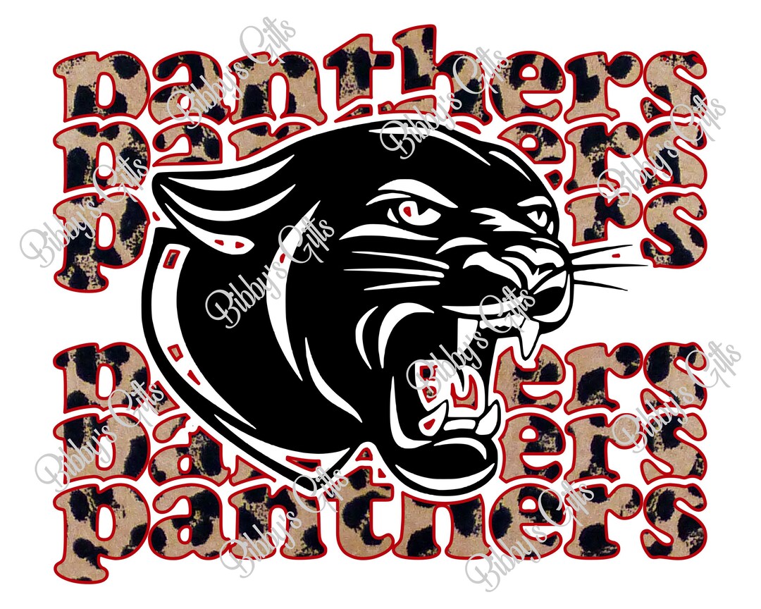 Panthers Leopard-black Head-png-digital Download-sublimation-panther ...