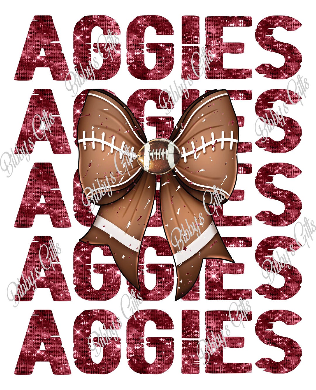 Football Bow-aggies-png-digital Download-sublimation-mascot-sports-team ...
