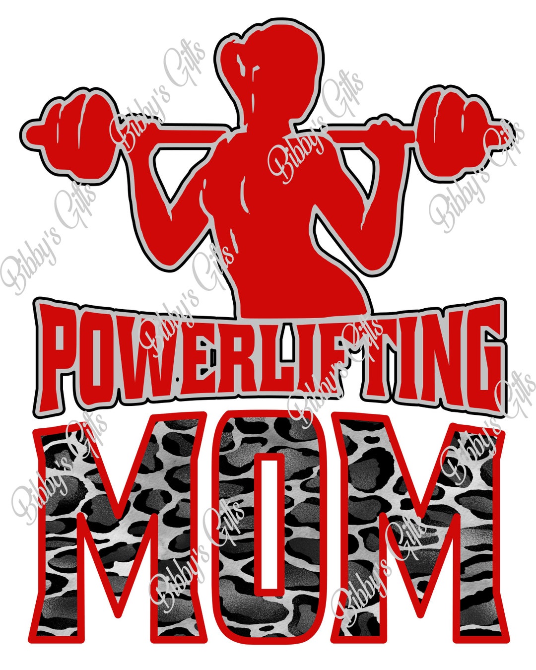 Red Powerlifting Mom-png-digital Download-sublimation-weight Lifting ...