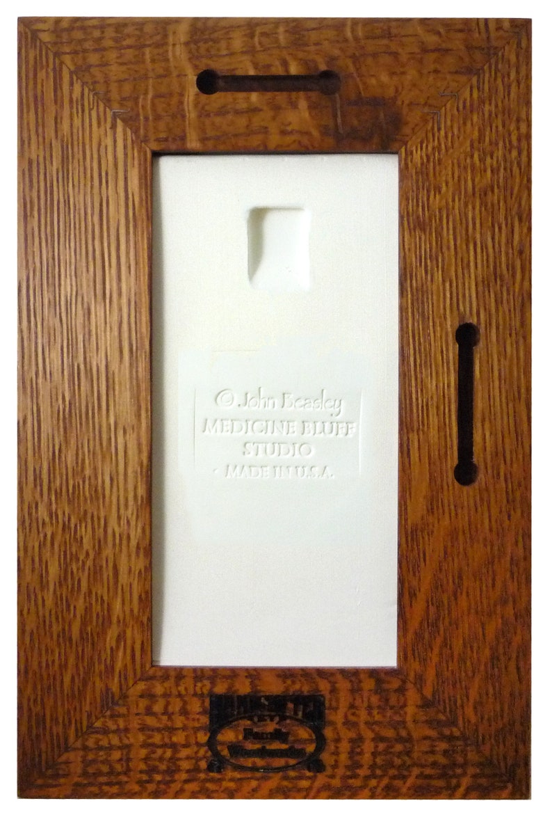 Fox Ceramic Tile Art: Night Light Relief, White Oak Frame - Etsy