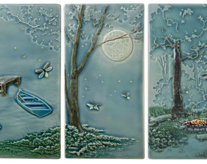 Handmade Chickadee Tile Decorative Handmade Tile Sgraffito Chickadee ...